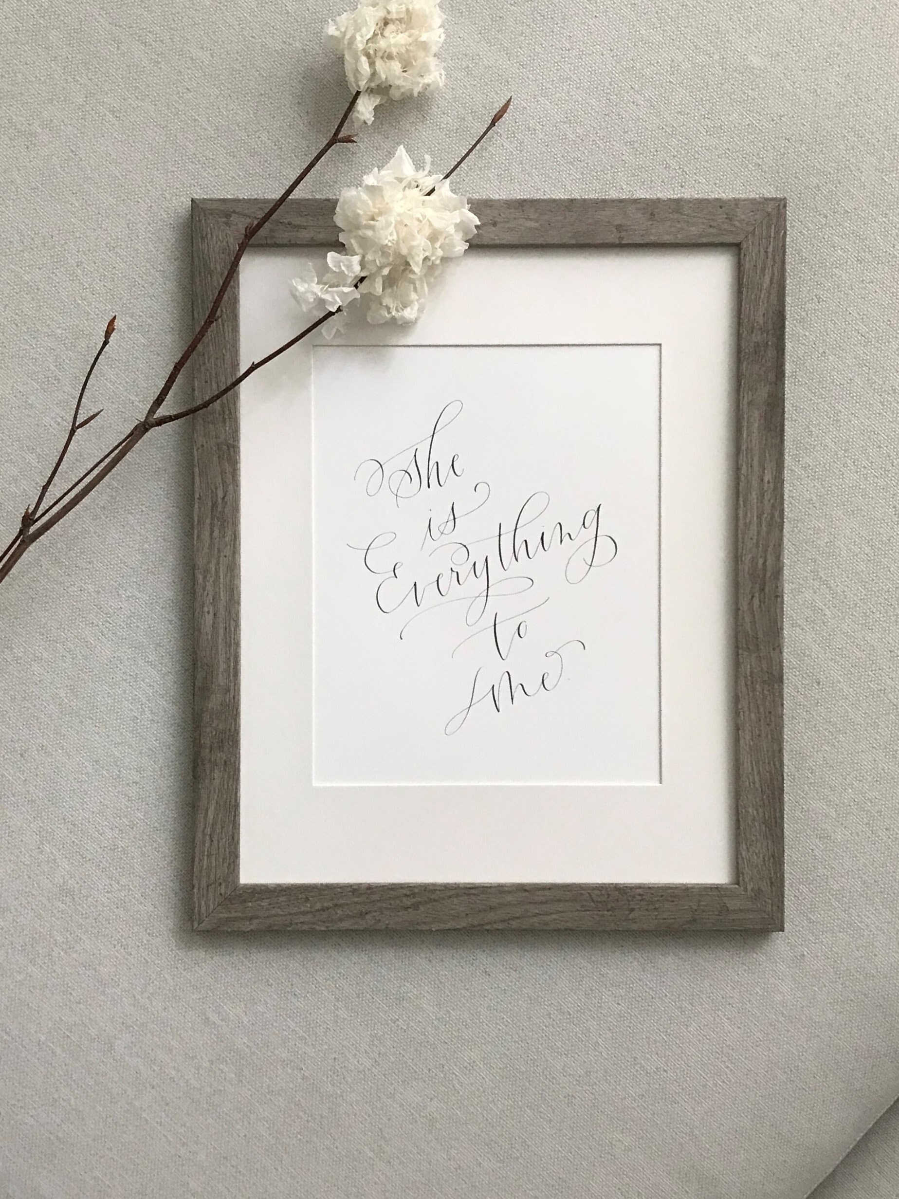 Calligraphy Wall Art [frame Included] - Etsy