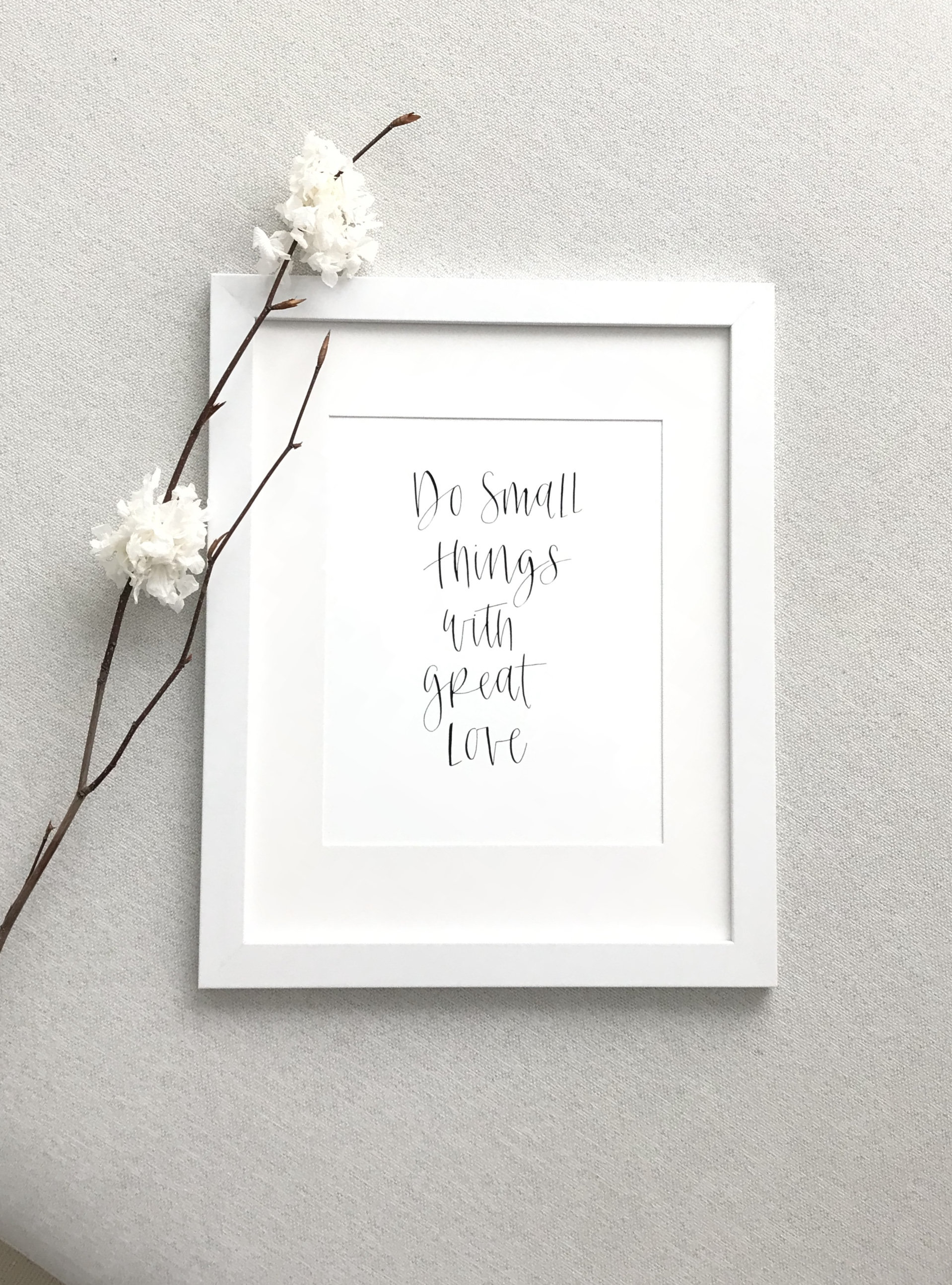 Calligraphy Wall Art [frame Included] - Etsy