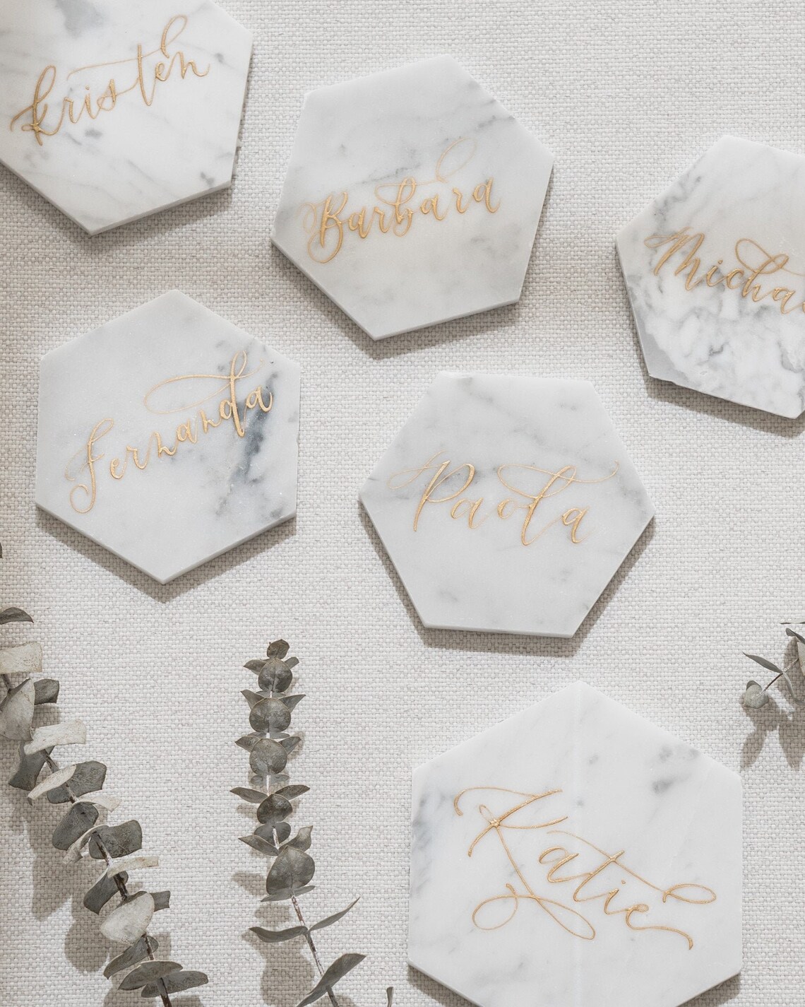 Marble Tile Place Cards set of 12 - Etsy