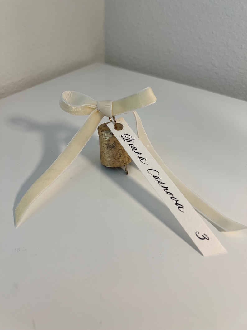 Wedding Bells, Vintage Bell Table Assignment Tags: Hand-calligraphy ...