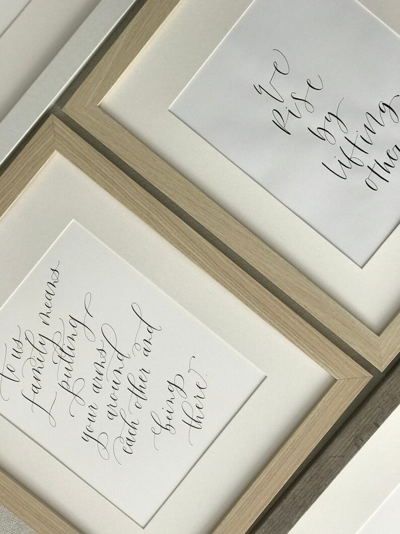 Calligraphy Wall Art [frame Included] - Etsy