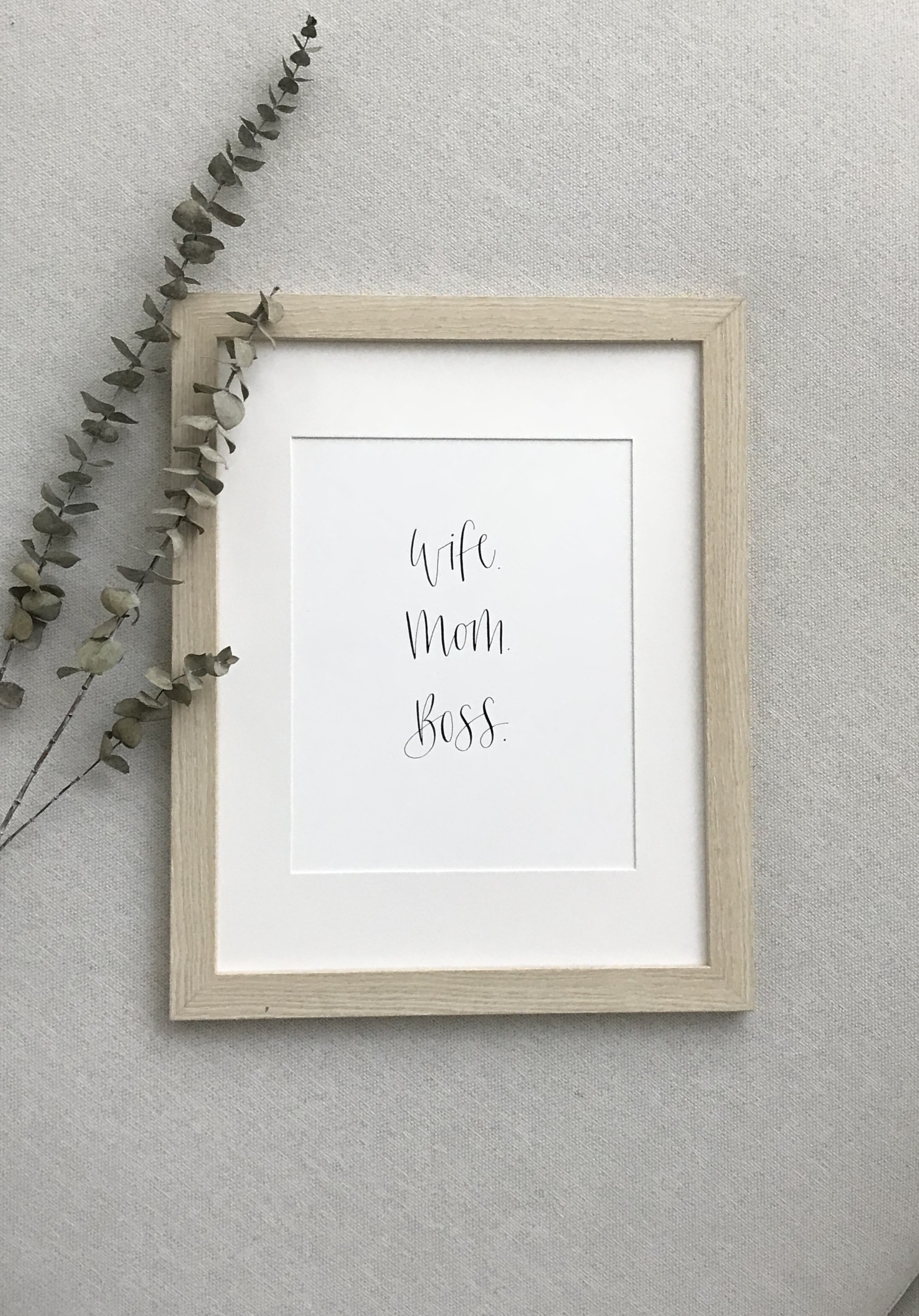 Calligraphy Wall Art [frame Included] - Etsy