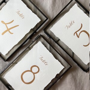 Black Frame Table Numbers, Framed Table Numbers, Personalized Table ...