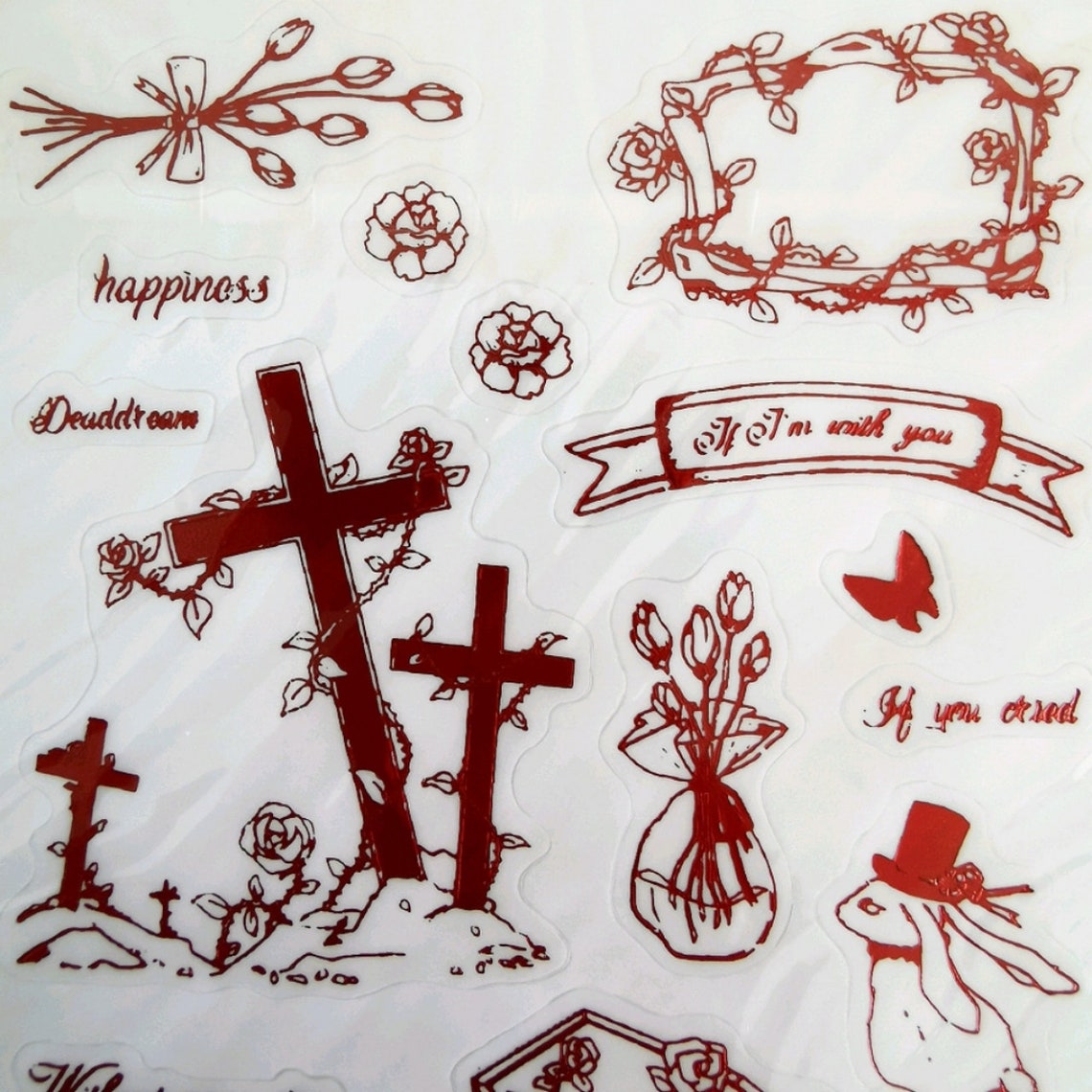 Burial 3PCS Paper Sticker Book Stationery Bullet Journal - Etsy