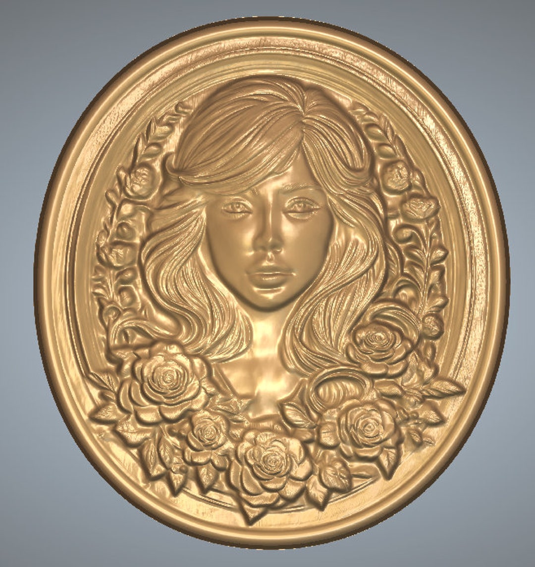 3D CNC STL Model Beautiful Lady for a Wood Carving Router - Etsy