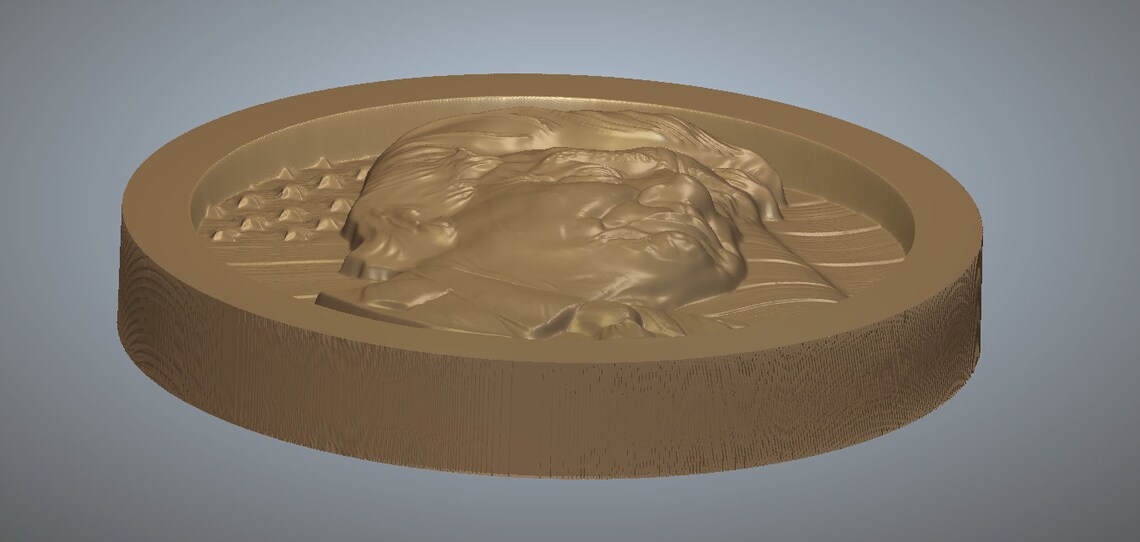 3D CNC STL Model - President Donald Trump Wavy Flag Stars for a Wood ...