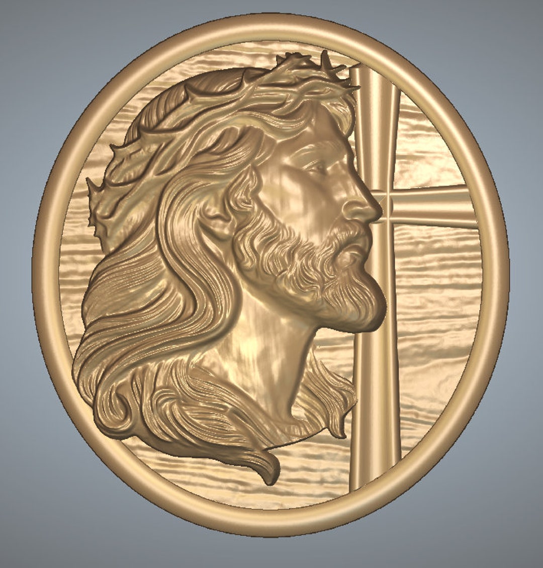 3D CNC STL Model Jesus and Cross for a Wood Carving Router, Skeleton ...