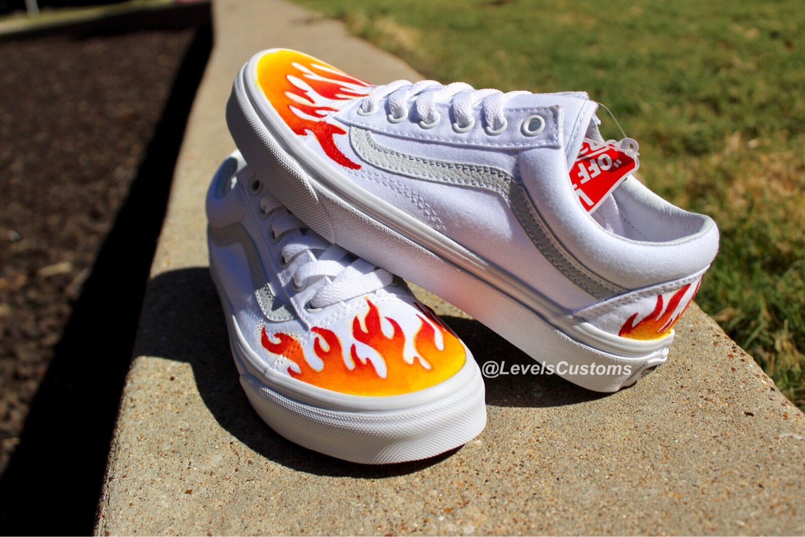 Fire Flame Custom Vans - Etsy