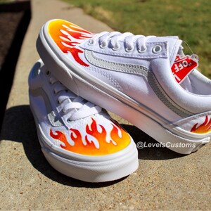 Fire Flame Custom Vans - Etsy