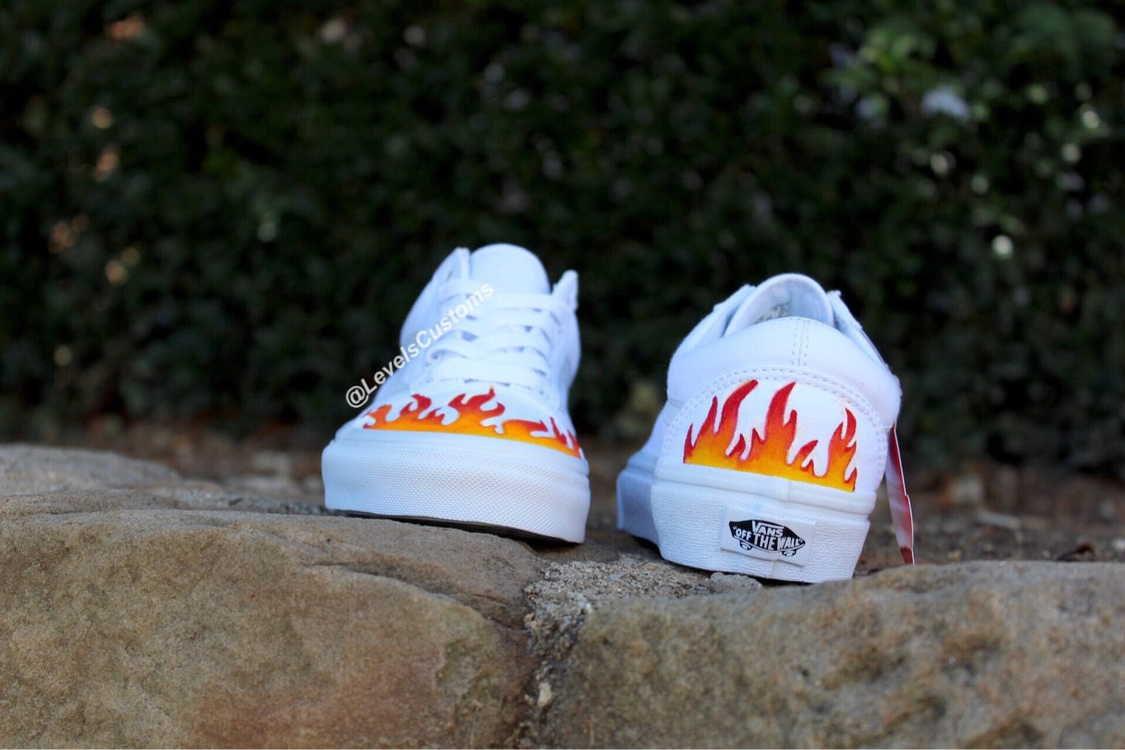 Fire Flame Custom Vans - Etsy