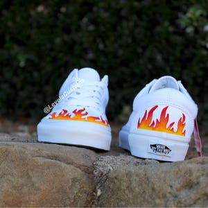 Fire Flame Custom Vans - Etsy