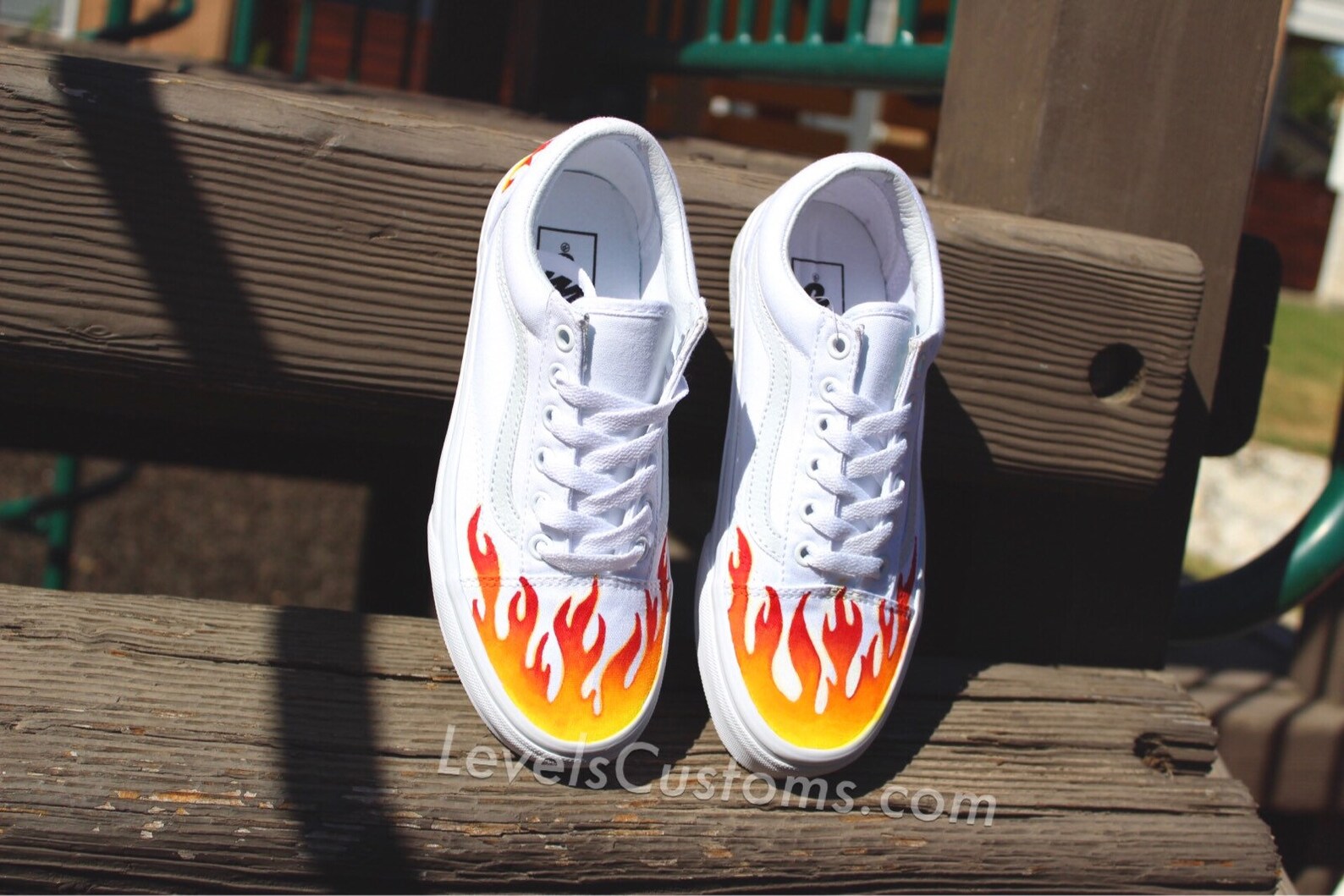 Fire Flame Custom Vans - Etsy