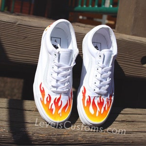 Fire Flame Custom Vans - Etsy