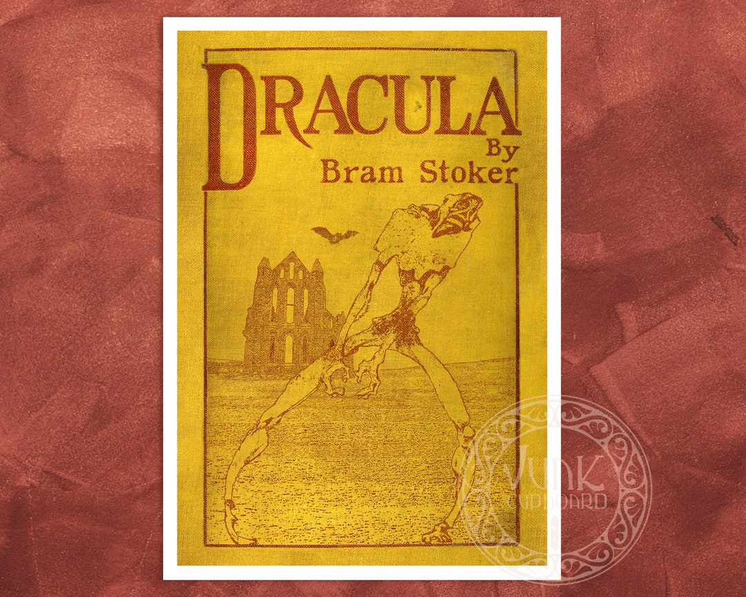 Bram Stoker dracula 1897 Adapted Vintage Book Cover Illustration Gothic ...