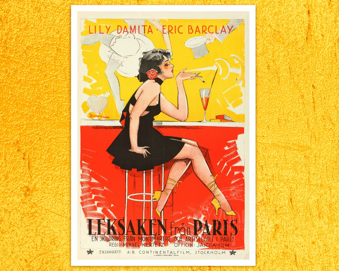 Vintage Silent Movie Poster leksaken Från Paris / the Toy From Paris by ...