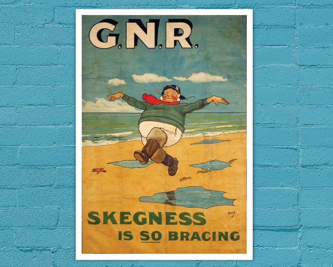 John Hassall "skegness" (c.1908) Vintage Railway Travel Poster ...