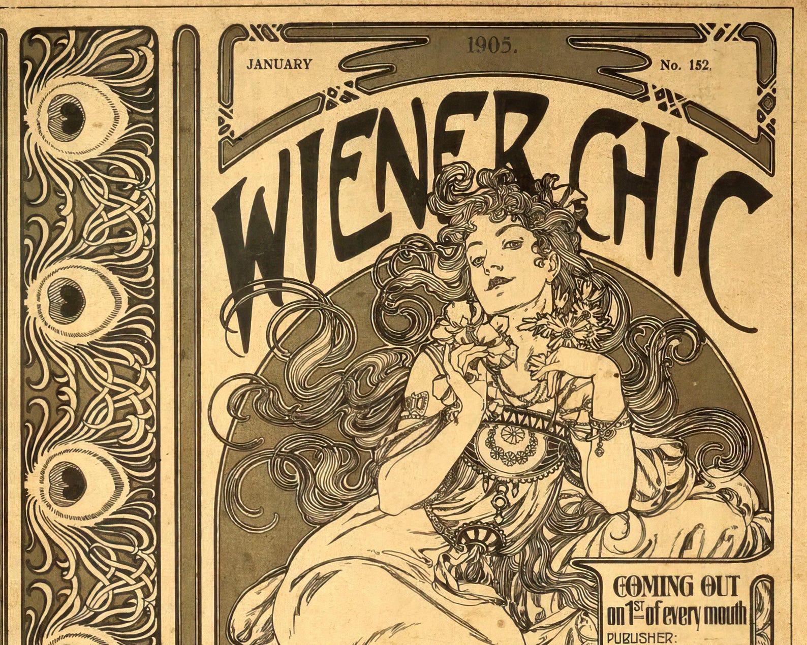 Alphonse Mucha "weiner Chic" (c.1905) Advertising Poster - Art Nouveau ...