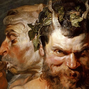 Peter Paul Rubens "two Satyrs" (c.1618 - 1619) - Premium Reproduction ...