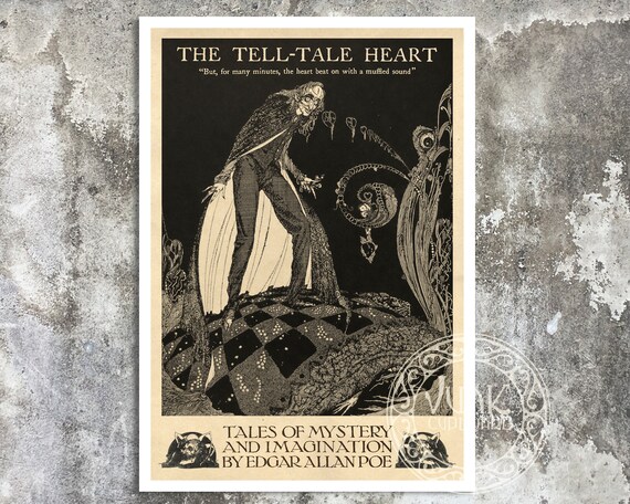 Vintage Book Illustration the Tell-tale Heart - Etsy