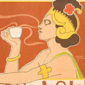 Vintage Advertising Poster cafe Rajah by Henri Georges J. I. Meunier c ...