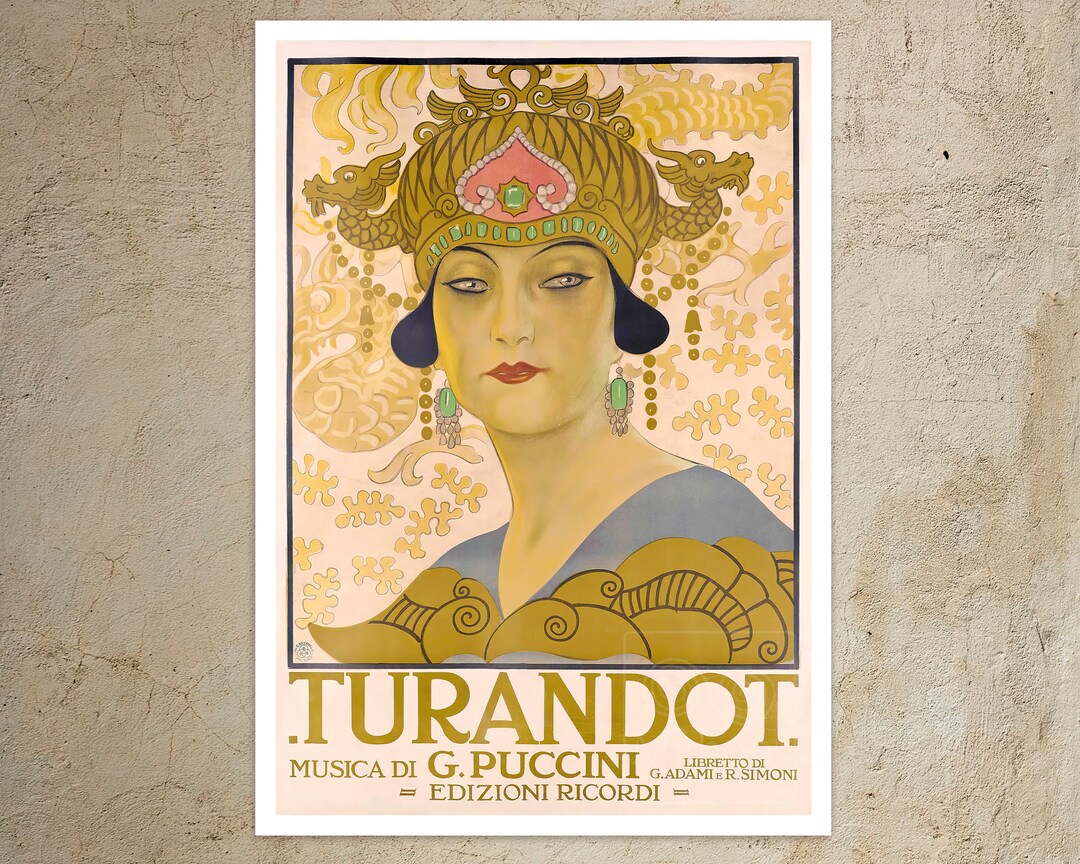 Vintage Advertising Poster for Puccini's Opera "turandot" (c.1926) by ...
