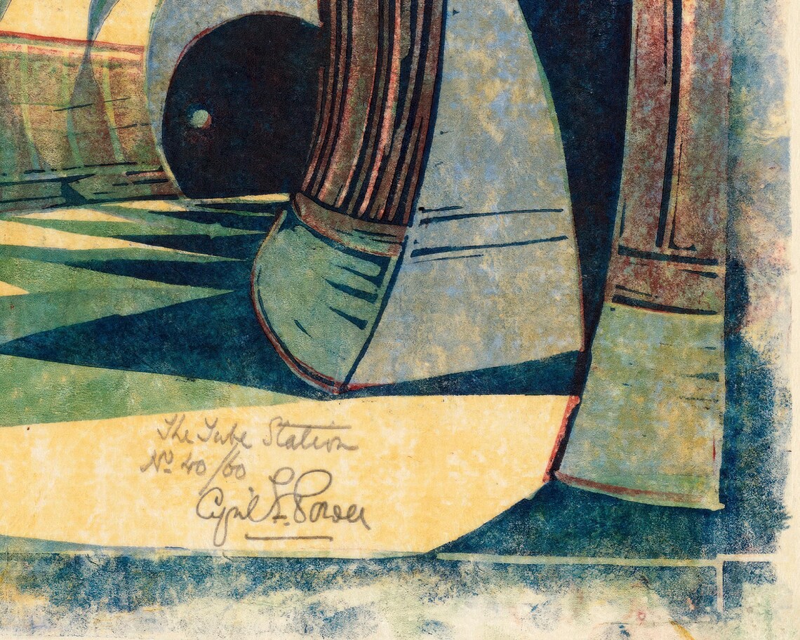 Cyril Edward Power "the Tube Station" (c.1932) - Giclée Fine Art Print ...