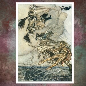 Vintage Book Illustration "witches and Cats" Arthur Rackham (c.1907 ...