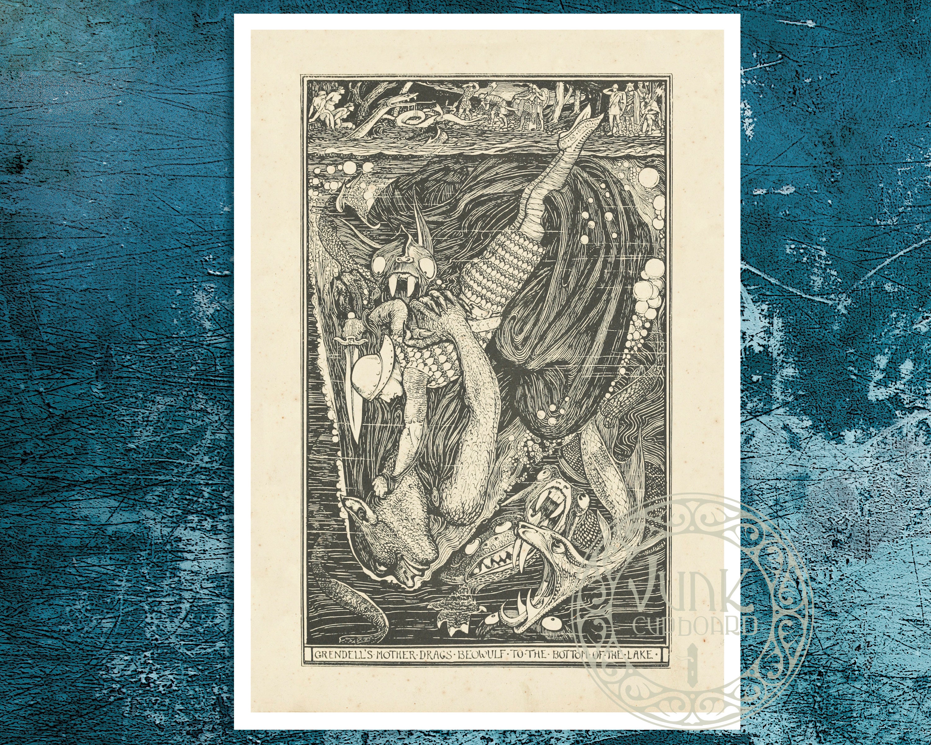 Beowulf Fights Grendels Mother