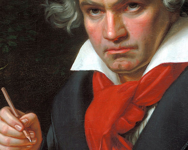 Portrait of Ludwig Van Beethoven by Joseph Karl Stieler 1820 - Etsy UK