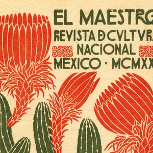 Mexican Magazine Cover "el Maestro - Revista De Cultura Nacional" (c ...