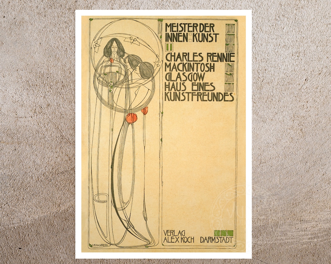 Charles Rennie Mackintosh "meister Der Innen" (c.1902) Vintage Art ...