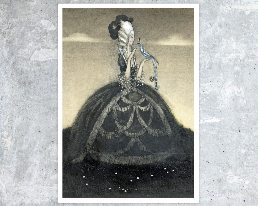 John Bauer “flicka With the Blue Bird” (c.1913) - Premium Reproduction ...