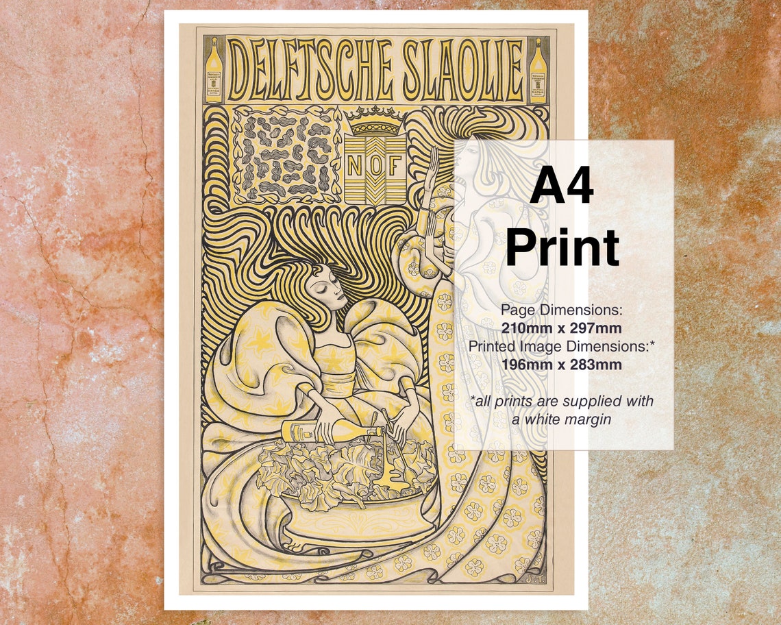 Vintage Dutch Advertising Poster 'delftsche Slaolie delft | Etsy UK