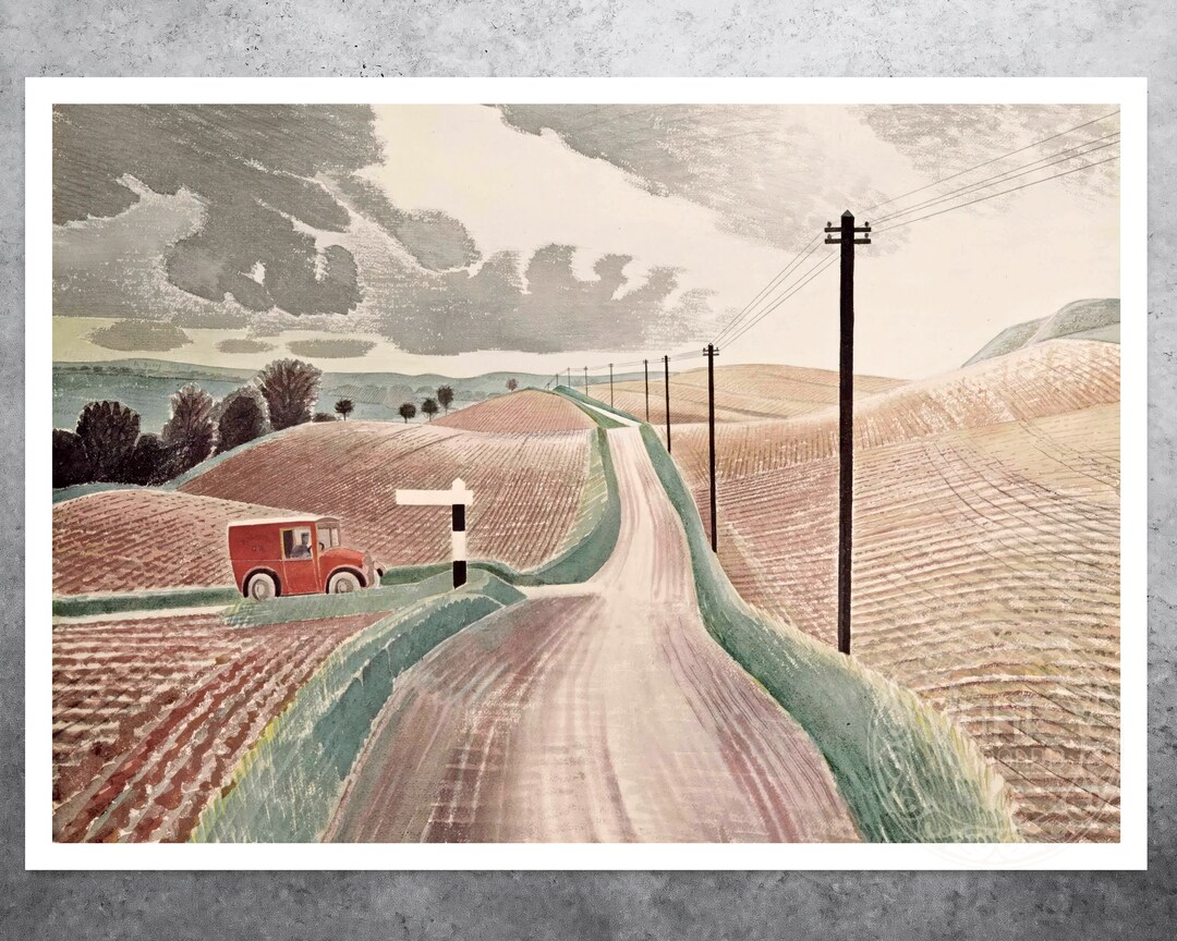 Eric Ravilious "wiltshire Landscape" (c.1937) - Premium Reproduction ...