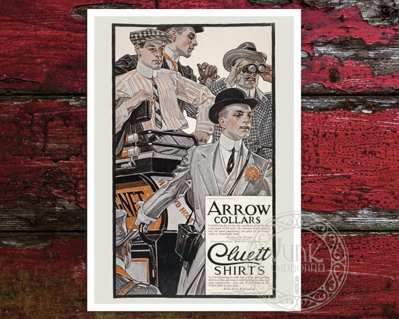Vintage Advertising Poster arrow Collars 1910 by | Etsy