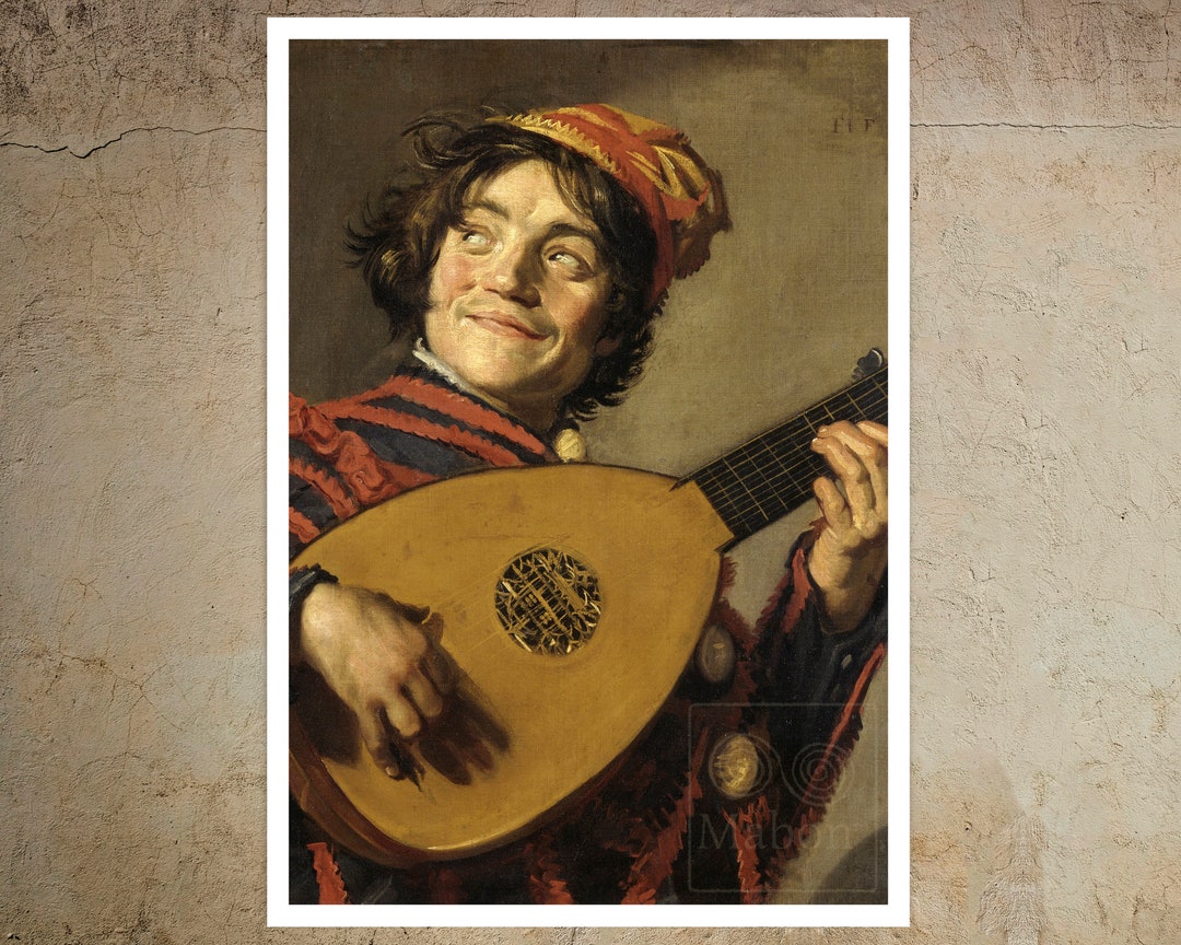 Frans Hals "the Lute Player" (c.1623) - Premium Reproduction Giclée ...