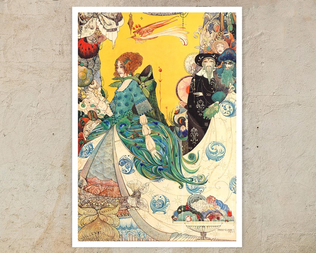 Vintage Illustration "the Lady of Decoration" Harry Clarke (c.1914 ...