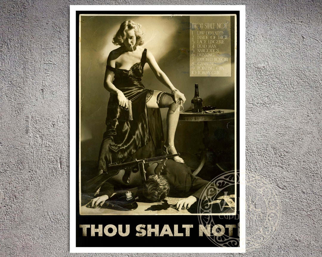 A.L Schafer thou Shalt Not / Hays Code Poster c.1940 Premium Giclée ...