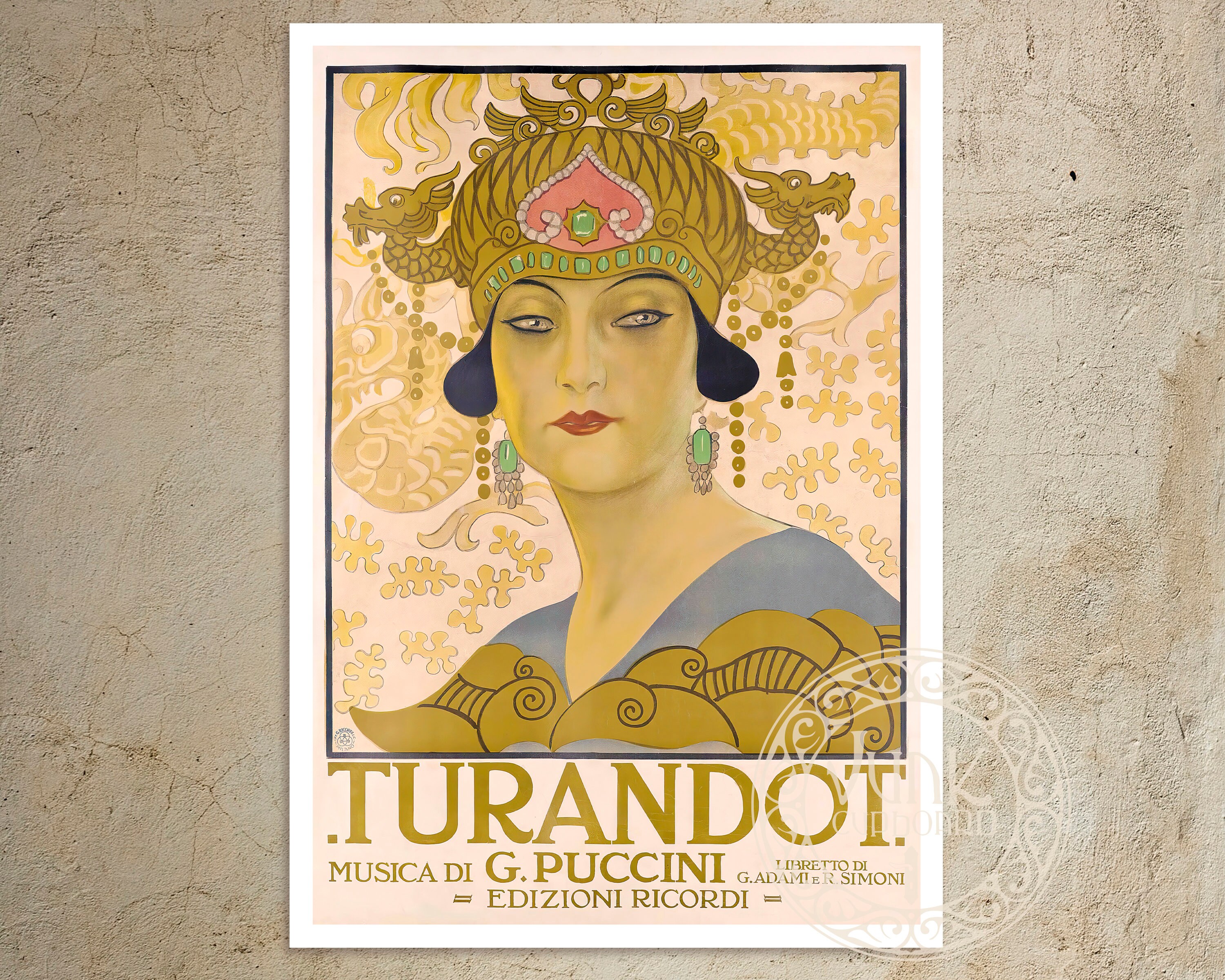 Vintage Advertising Poster for Puccini's Opera - Etsy UK