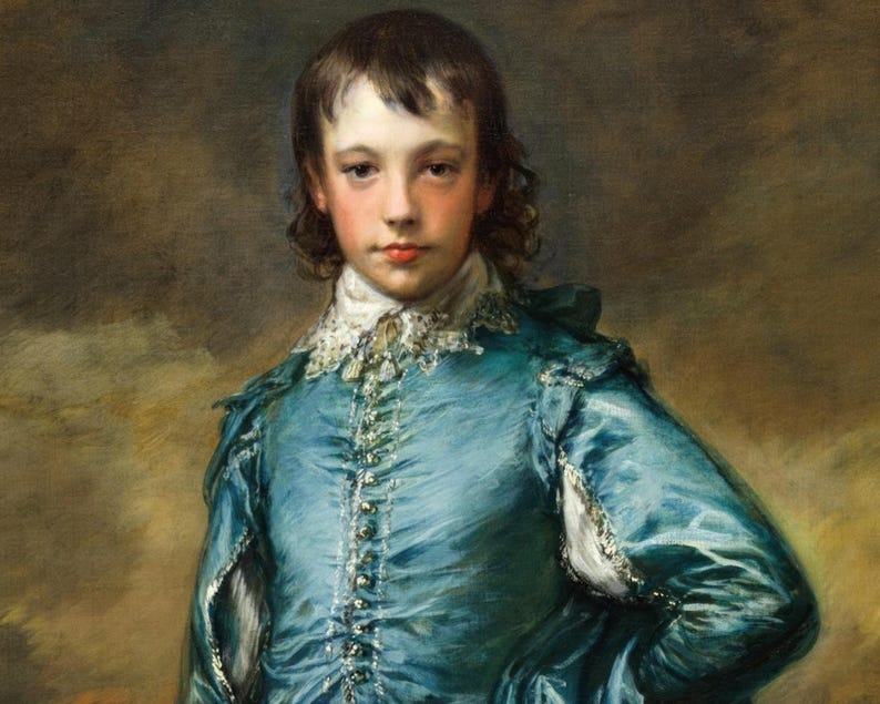 Thomas Gainsborough "the Blue Boy" (c.1770) - Giclée Fine Art Print - Etsy