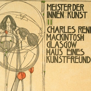 Charles Rennie Mackintosh "meister Der Innen" (c.1902) Vintage Art ...