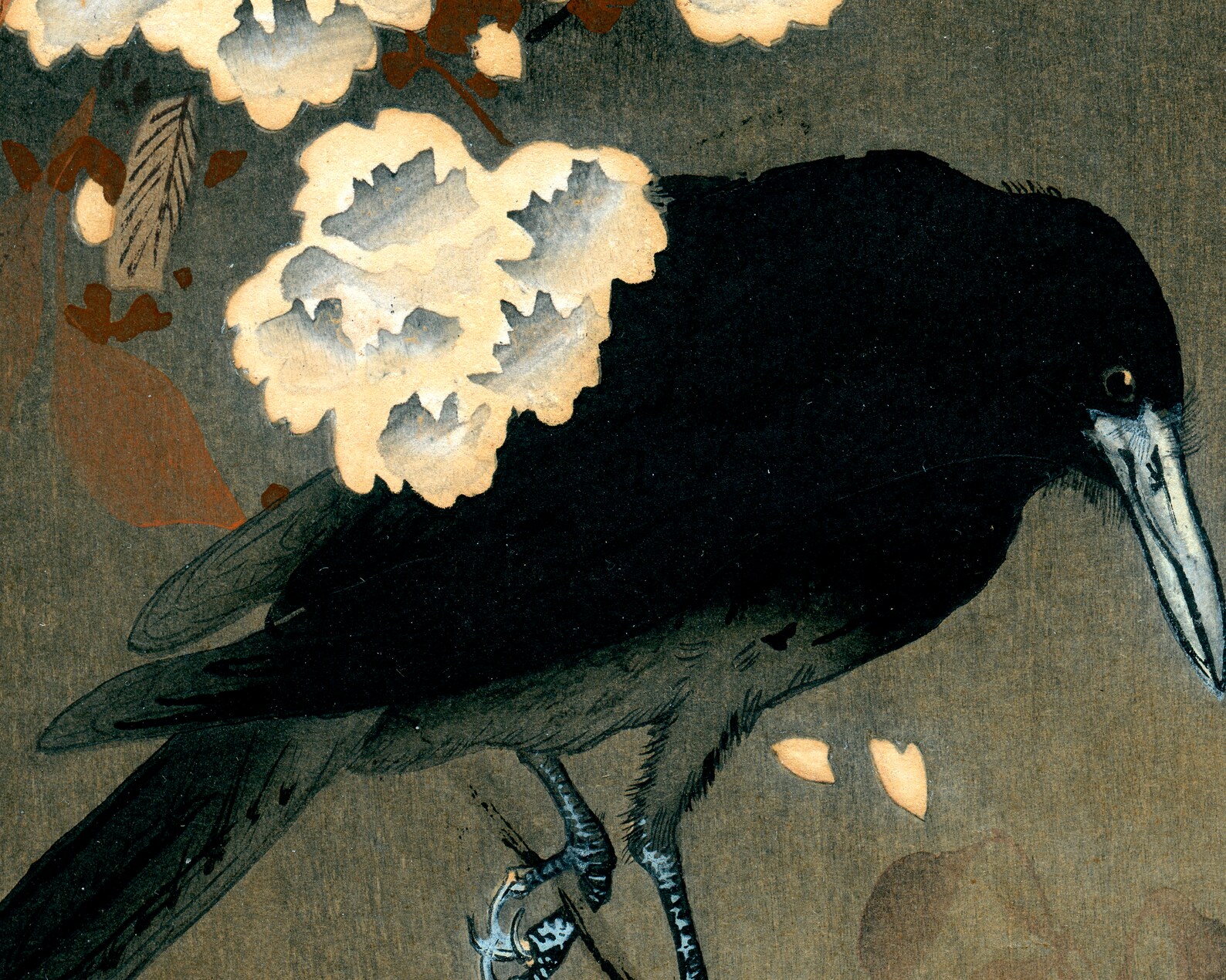 Ohara Koson "crow and Cherry Blossom" (c.1910) Vintage Japanese ...