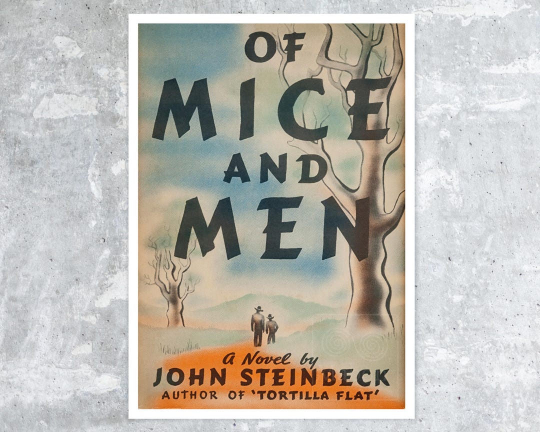 John Steinbeck "of Mice and Men" (1937) First Edition Dust Cover ...