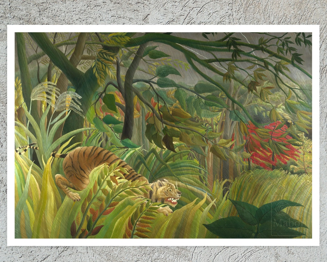 Henri Rousseau “tiger in a Tropical Storm (surprised!)” (c.1891 ...