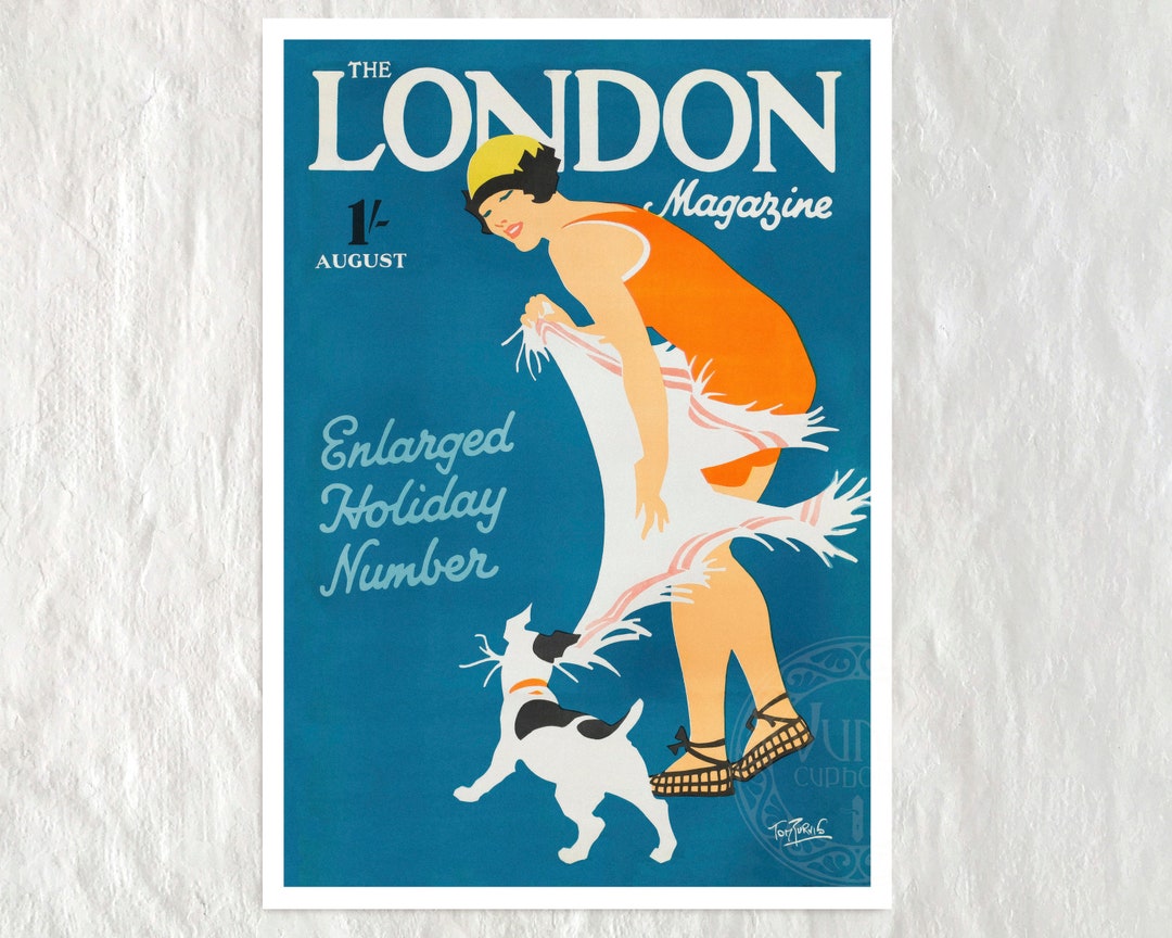 Vintage Magazine Cover "the London Magazine: August 1928" Artwork by ...