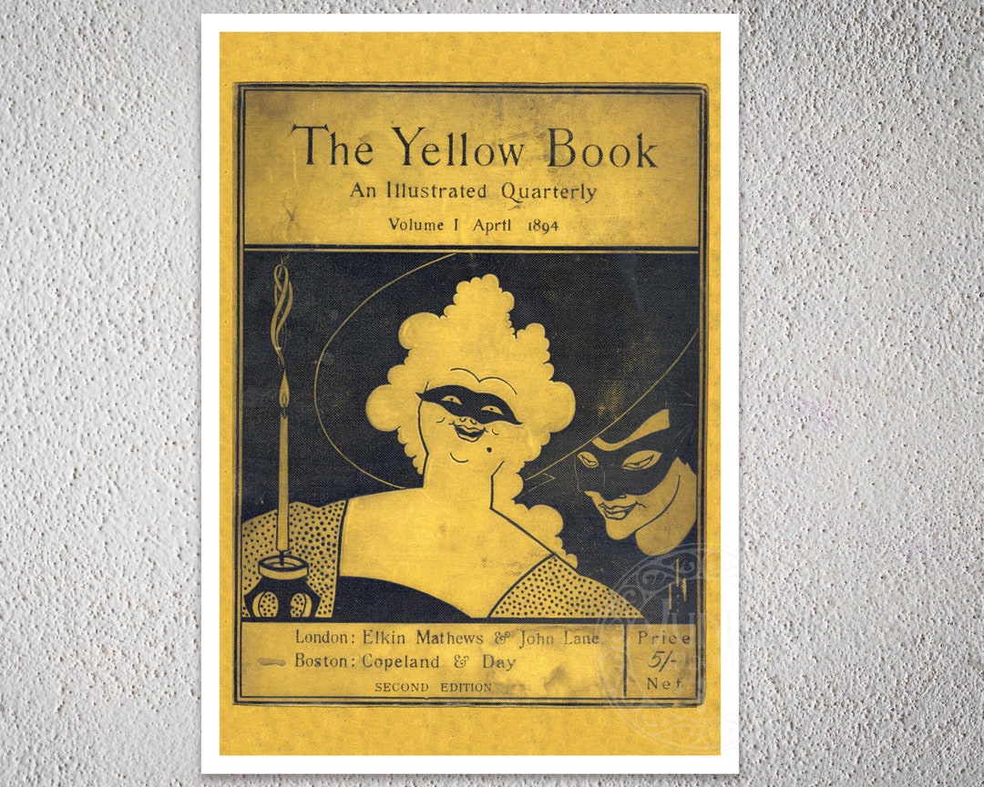 Vintage Book Illustration "the Yellow Book: Volume 1" by Aubrey ...
