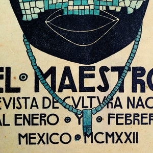 Mexican Magazine Cover "el Maestro - Revista De Cultura Nacional" (c ...