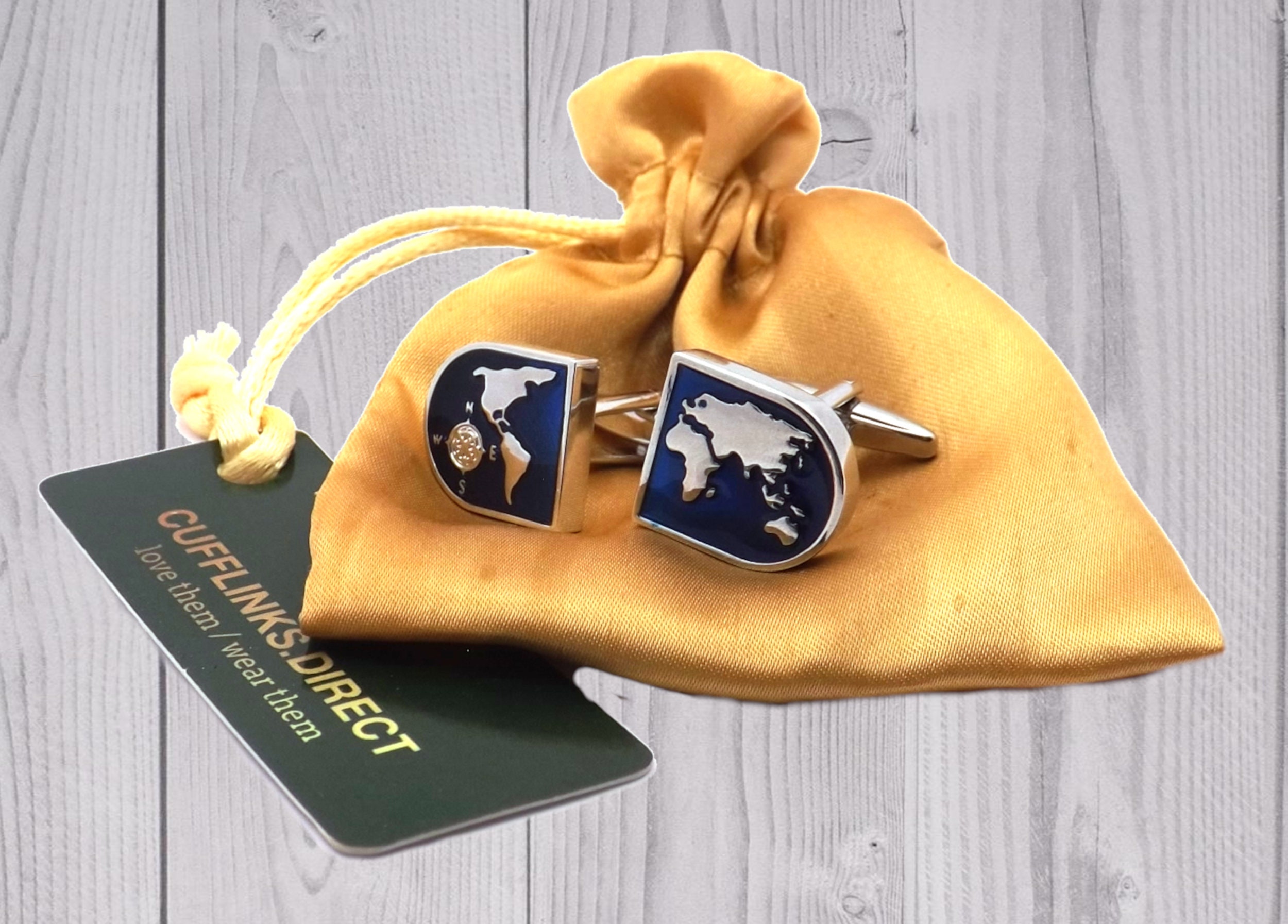 World Map Travel Gift Cuff Links, Travel Gift, Cruising Gift by ...