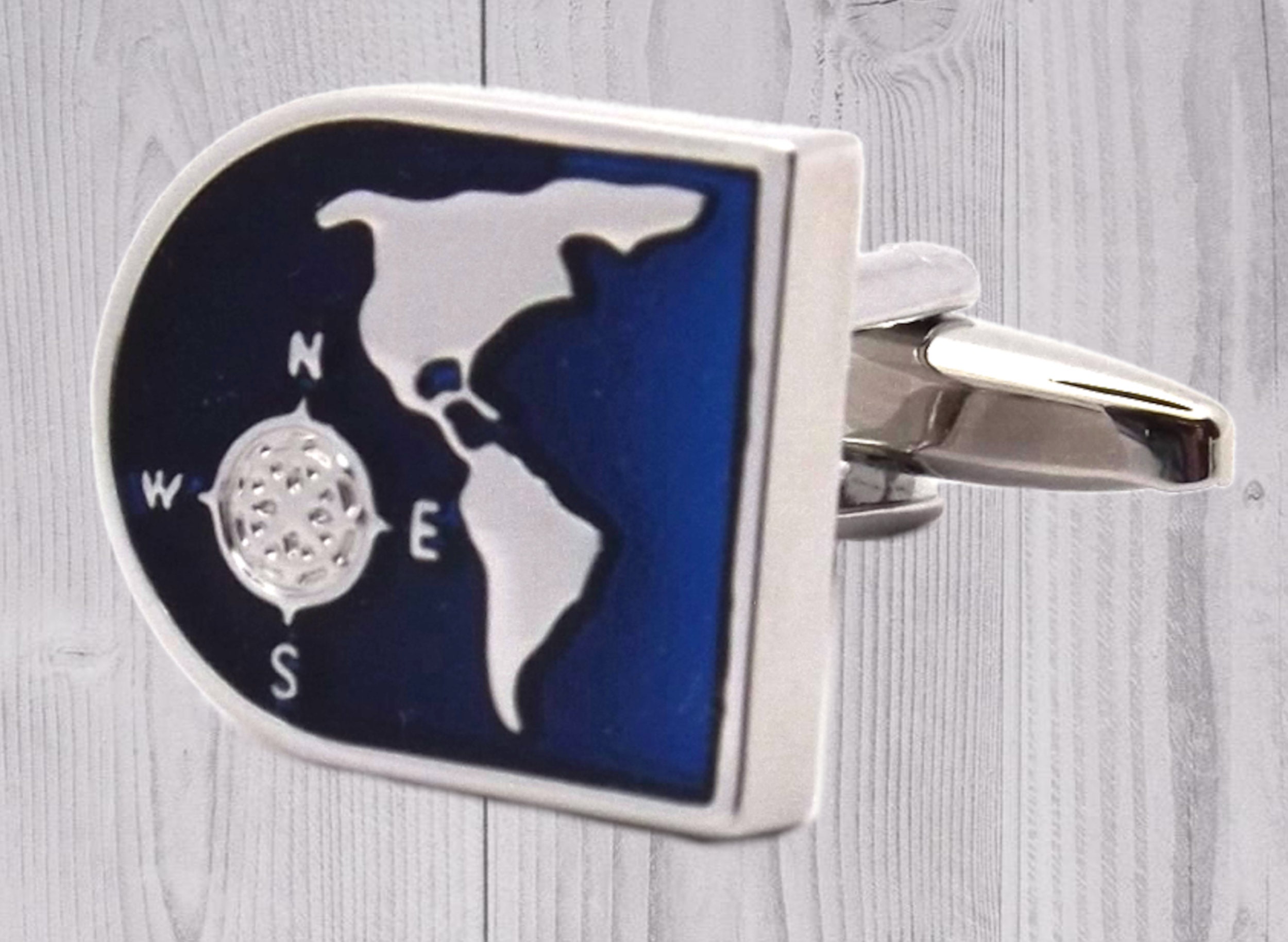 World Map Travel Gift Cuff Links, Travel Gift, Cruising Gift by ...