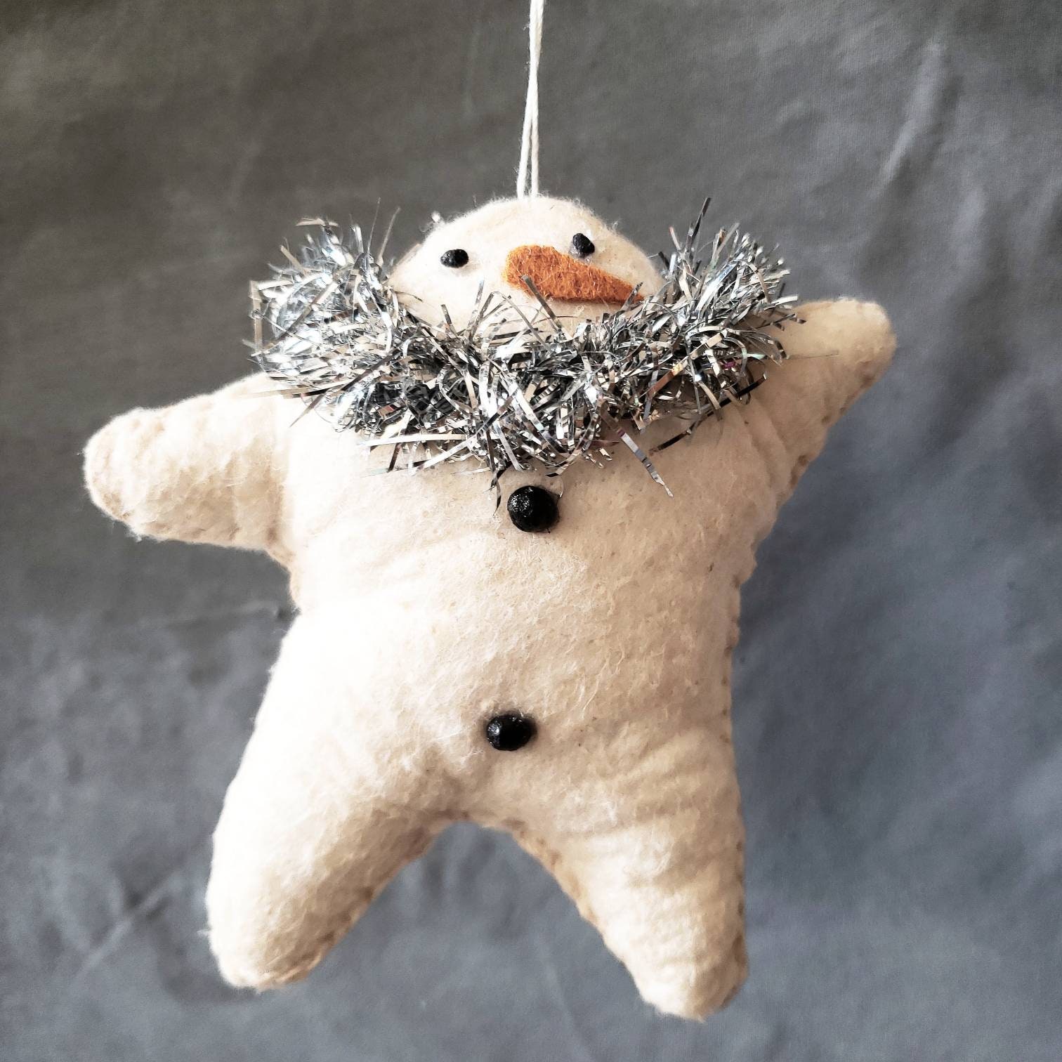 Holiday Star Snowman Christmas Ornament. Christmas Tree Decor - Etsy